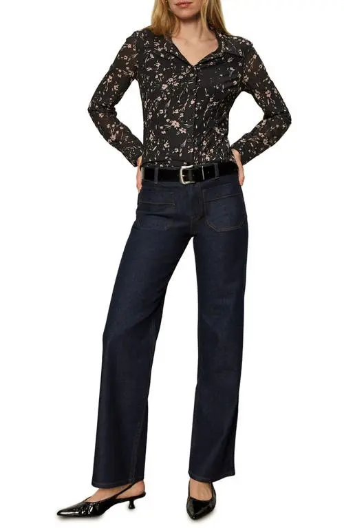 Sanctuary Marine Mid-rise Straight Leg Jeans