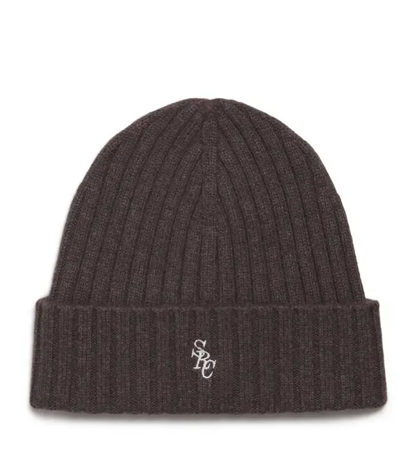 SPORTY & RICH Cashmere-wool Beanie - Brown