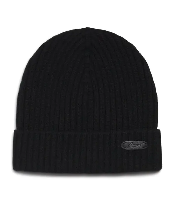Brioni Cashmere Beanie - Black