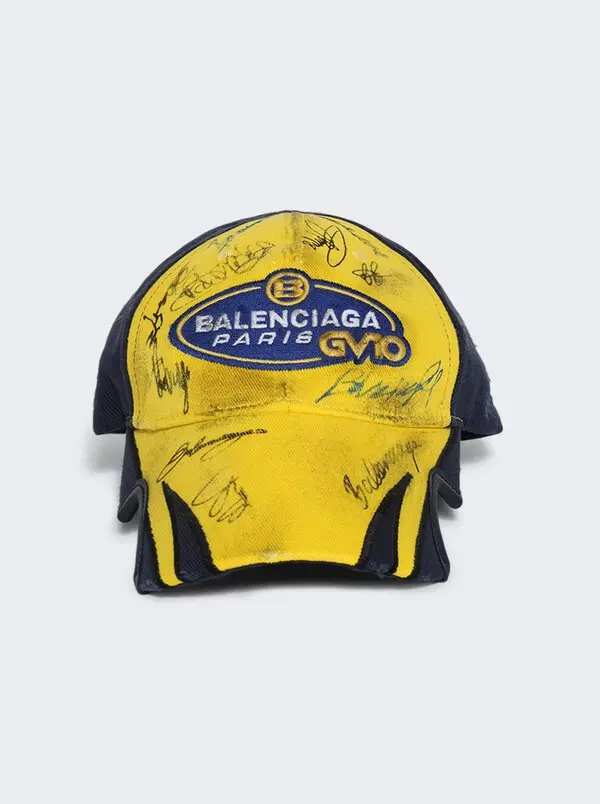 Balenciaga Scribble Logo Baseball Cap - Yellow