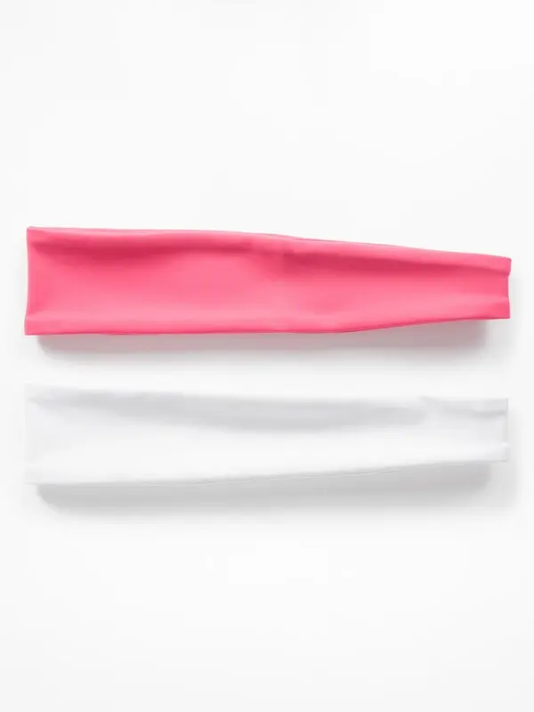 Athleta Interval Headband 2-pack - Cerise/white