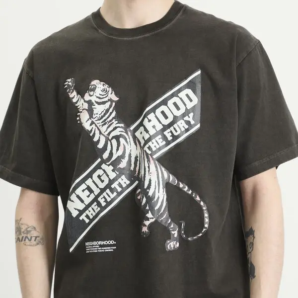Neighborhood Ss-17 Tiger T-Shirt - Black | Editorialist