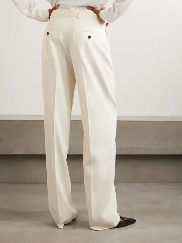 TOTEME Pleated Twill Wide-leg Pants