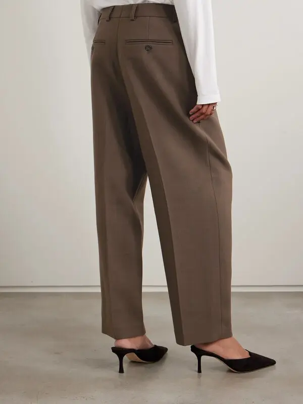 TOTEME Pauli Pleated Twill Tapered Trousers