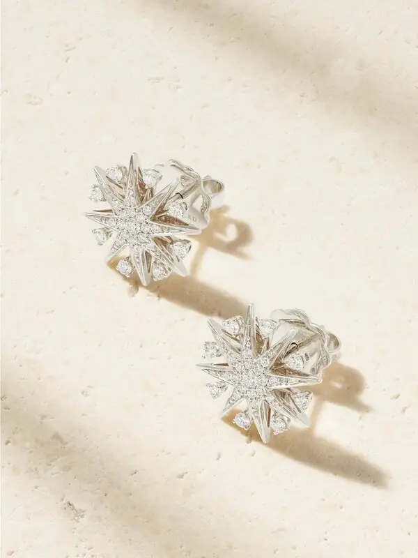 GARRARD 18-karat White Diamond Earrings - Gold