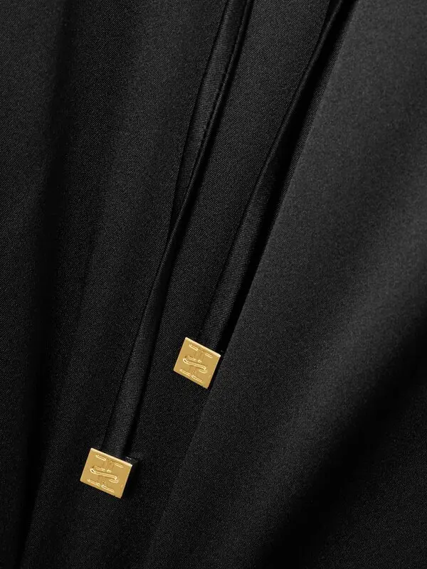 Eterne Carla Draped Halterneck Maxi Dress - Black