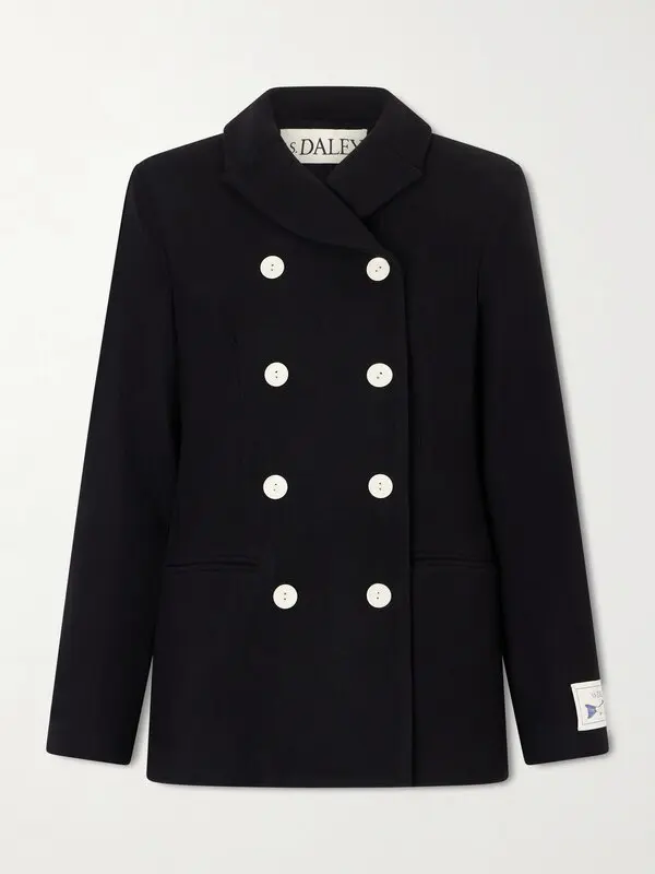 S.S.DALEY Marianne Double-breasted Wool-blend Jacket