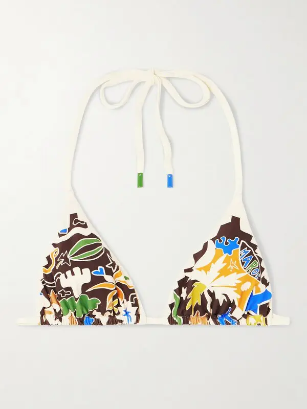 ALEMAIS Maroc Printed Triangle Bikini Top - Multi