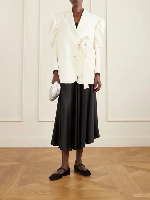 Simone Rocha Woven Open-back Blazer