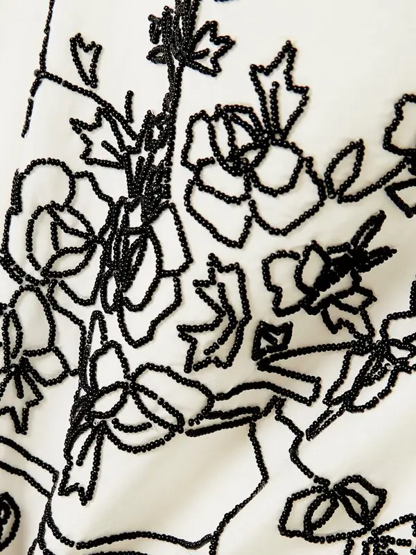 BODE Rosebloom Cropped Beaded Top