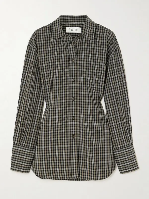 RÓHE Checked Cotton-poplin Shirt