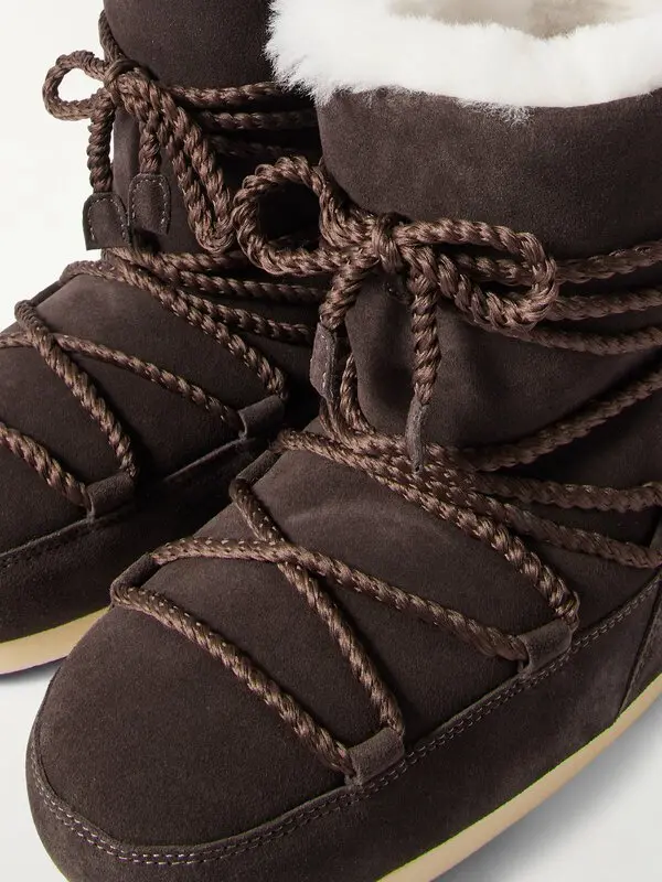 Moon Boot Evx Shearling-lined Suede Snow Boots