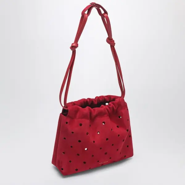 Manu Atelier Romy Perforated Suede Pouch