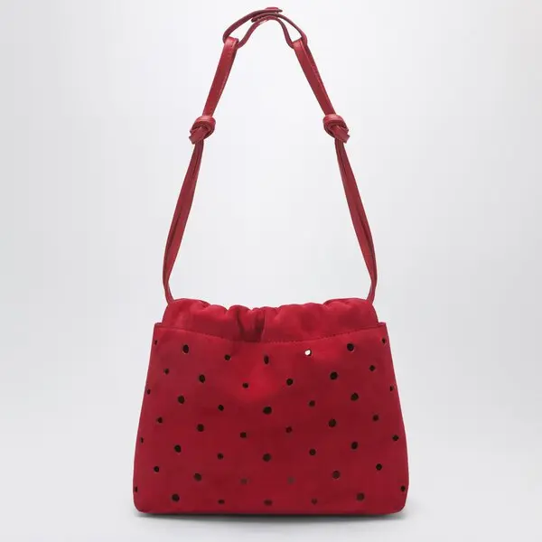 Manu Atelier Romy Perforated Suede Pouch