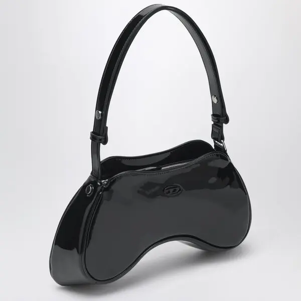 DIESEL® Patent Leather Shoulder Bag - Black