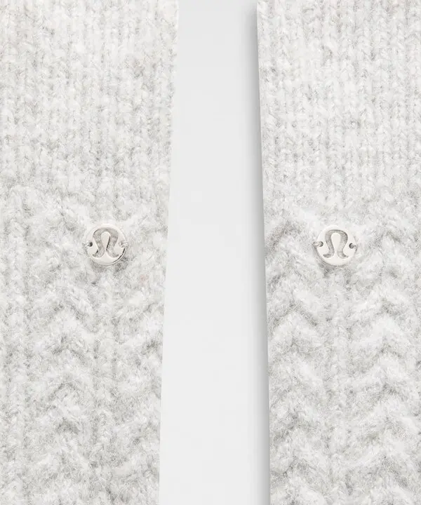 Lululemon Wool-blend Cable-knit Leg Warmers - Heathered Misty Grey