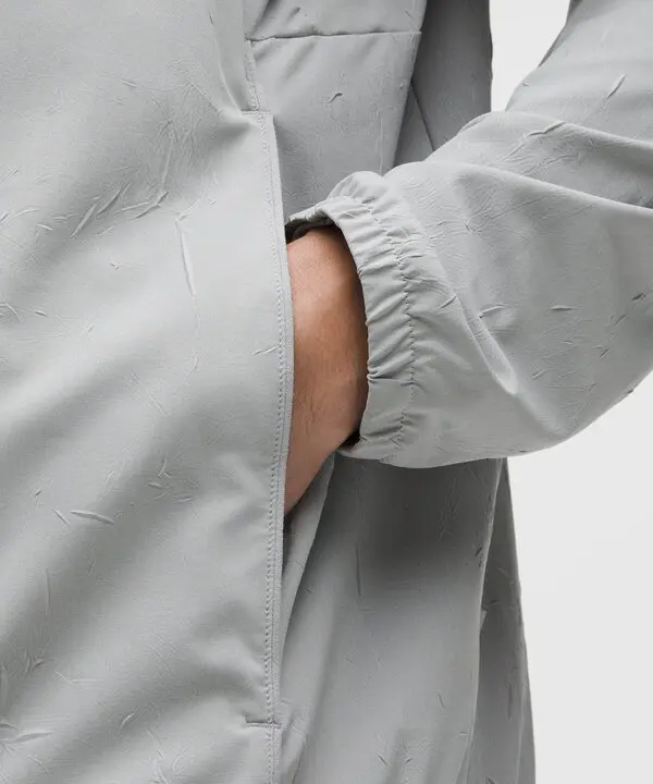 Lululemon Crinkle Texture Half Zip - Silver Drop