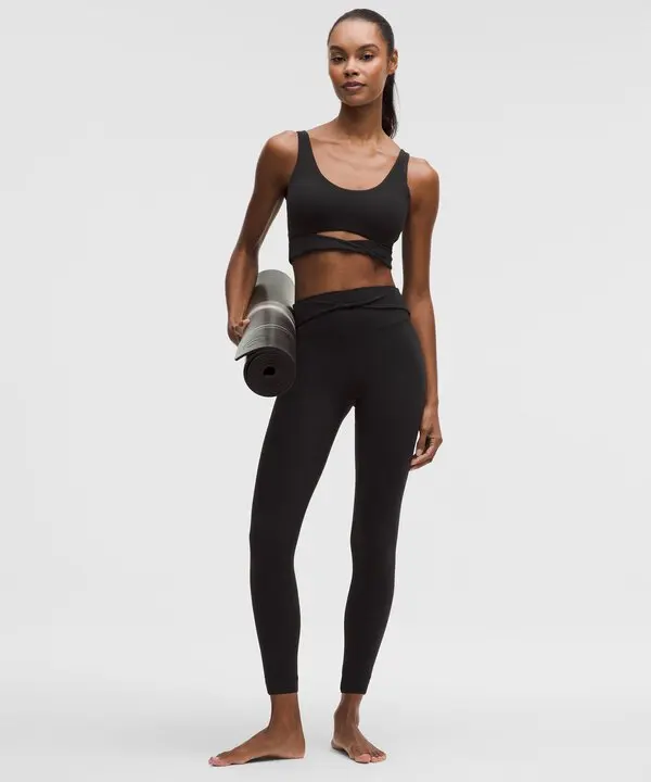 Lululemon Nulu Twist-front Scoop-neck Bra - Black