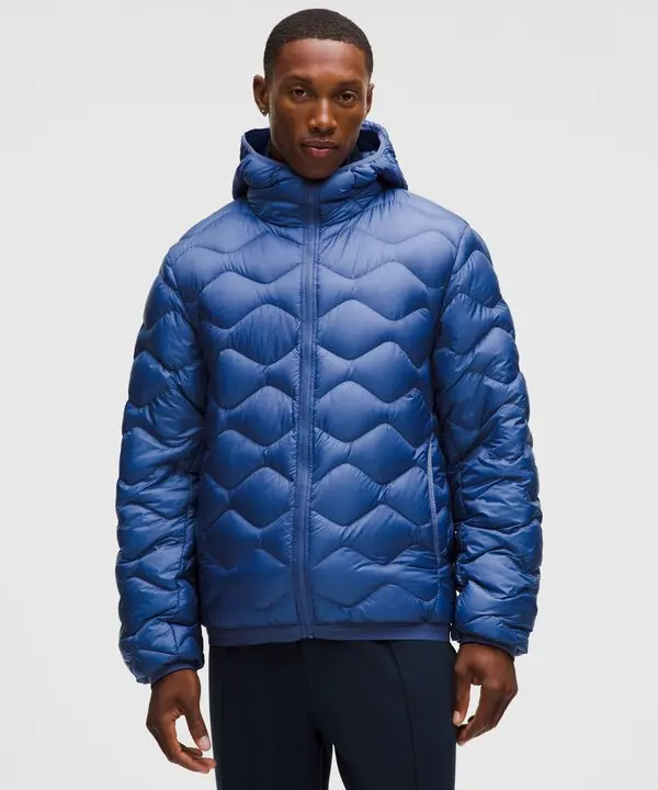 Lululemon Featherweight 900-down-fill Quilted Hooded Jacket - Brilliant Blue