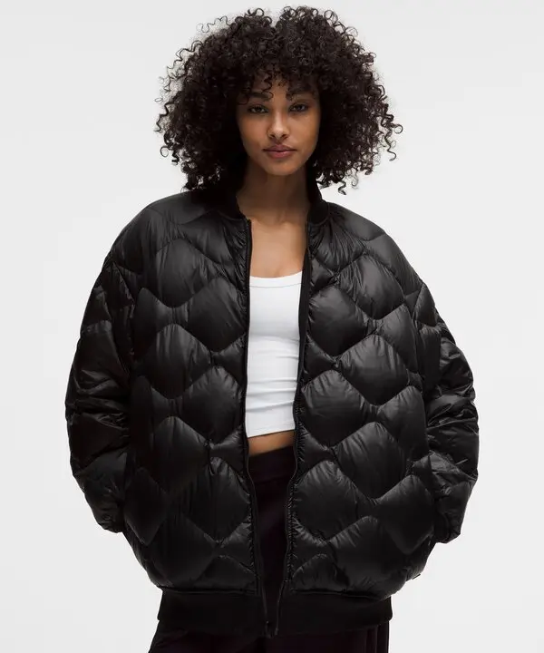 Lululemon Reversible Oversized 600-down-fill Bomber Jacket - Black