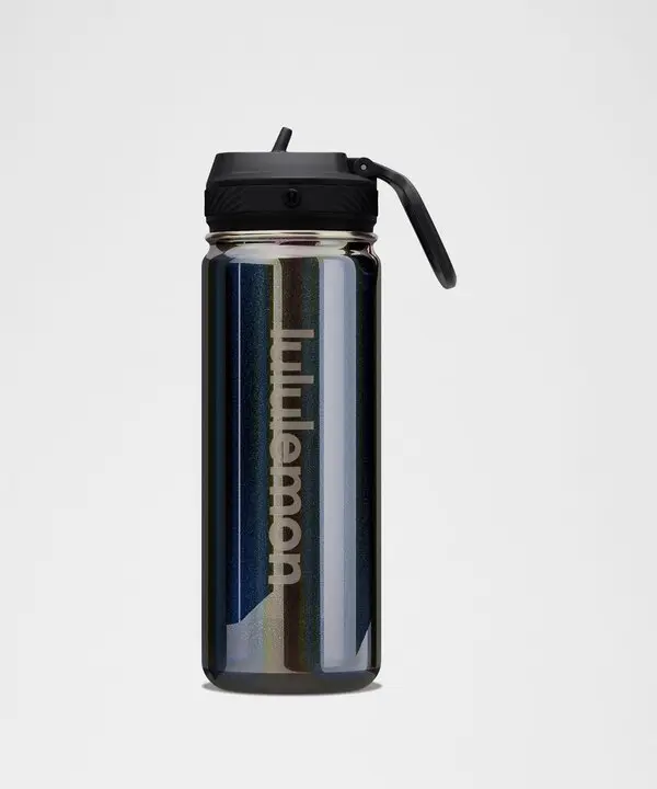 Lululemon Back To Life Sport Bottle 18oz Straw Lid - Black