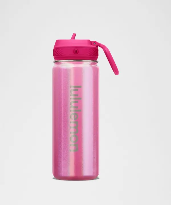 Lululemon Back To Life Sport Bottle 18oz Straw Lid - Jewelled Magenta