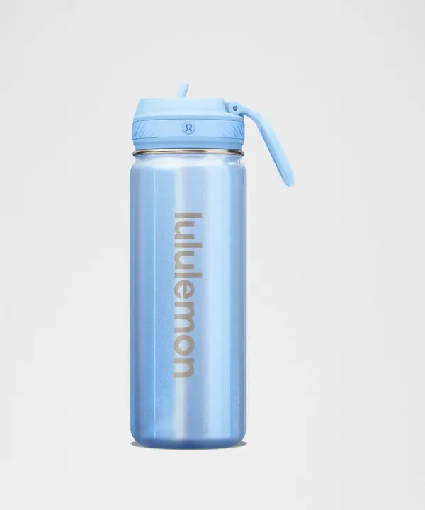 Lululemon Back To Life Sport Bottle 18oz Straw Lid - Sinatra Blue