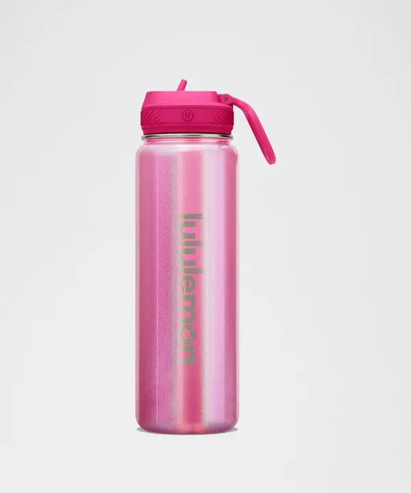 Lululemon Back To Life Sport Bottle 24oz Straw Lid - Jewelled Magenta