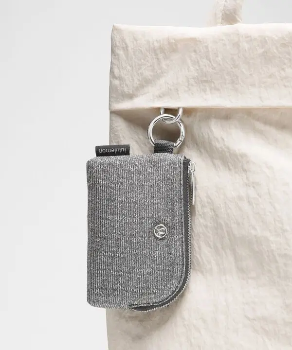 Lululemon Clippable Card Pouch - Dark Silver/graphite Grey/silver
