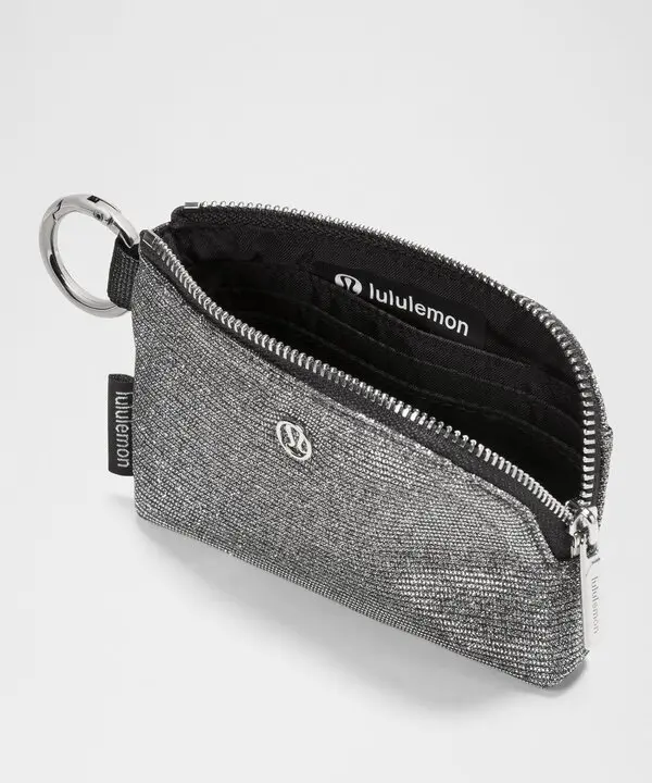 Lululemon Clippable Card Pouch - Dark Silver/graphite Grey/silver