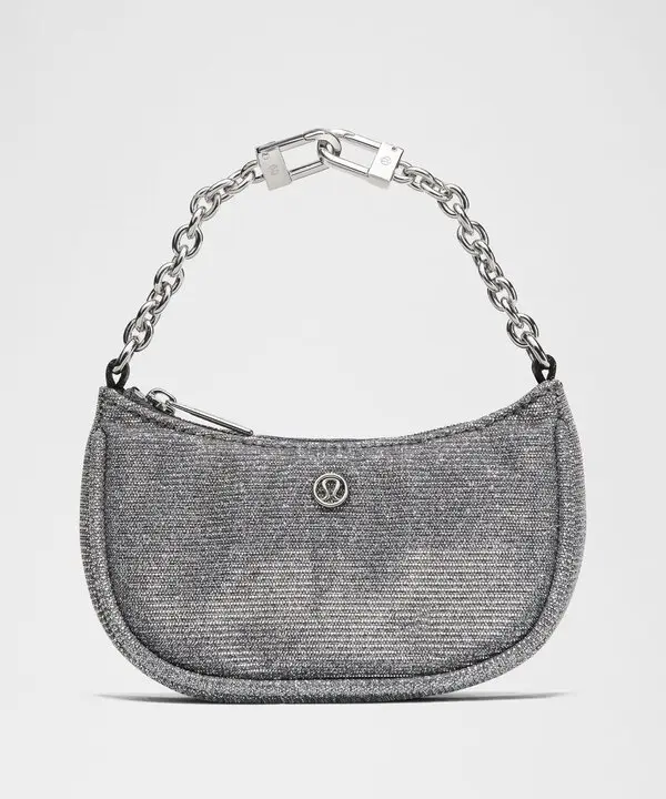 Lululemon City Essentials Nano Shoulder Bag - Dark Silver/graphite Grey/silver