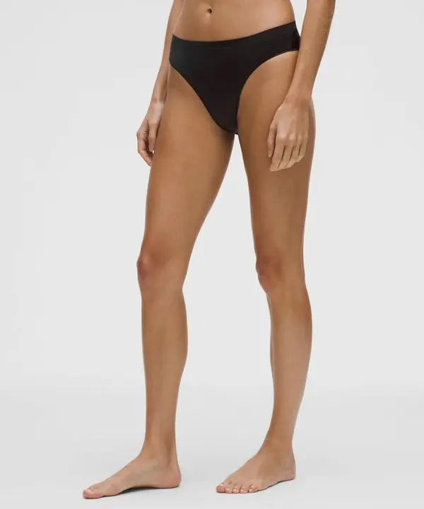 Lululemon Satin Extra-high-rise Bikini Underwear - Black
