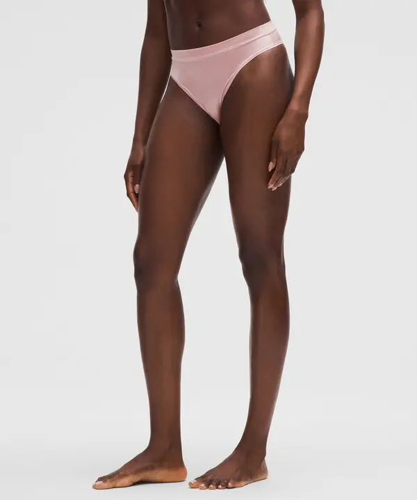 Lululemon Satin Super-high-rise Thong Underwear - Mink Berry