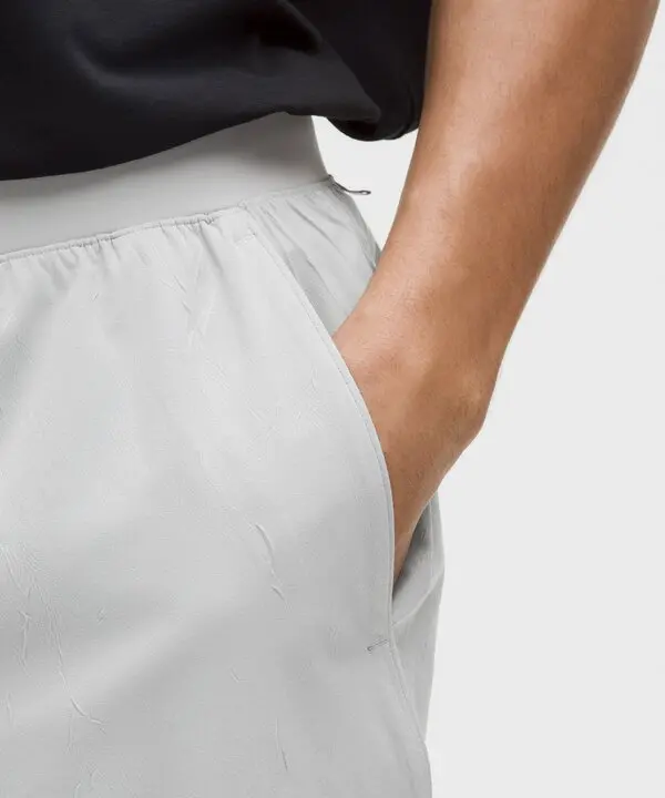 Lululemon Zeroed In Linerless Crinkle Texture Short 5 - Silver Drop
