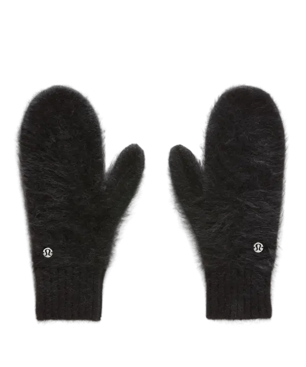 Lululemon Fuzzy Cashmere Mittens - Black