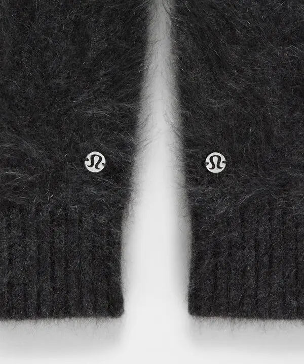 Lululemon Fuzzy Cashmere Mittens - Heathered Light Onyx