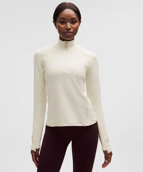 Lululemon Classic-fit Half Zip - Light Ivory