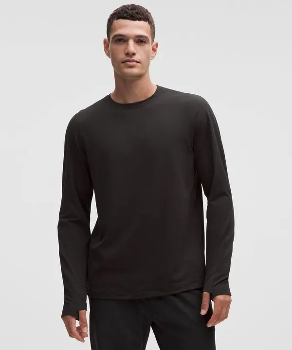 Lululemon Rulu Fleece Crewneck Long-sleeve Shirt - Black