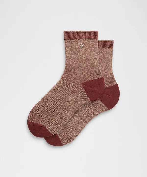Lululemon Glitter Quarter Socks - Rockwood
