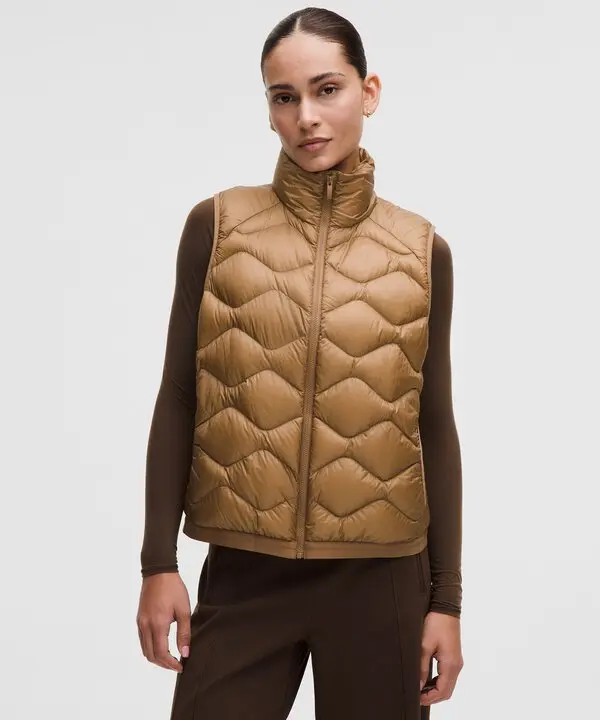 Lululemon Featherweight 900-down-fill Quilted Vest - Camel Brown