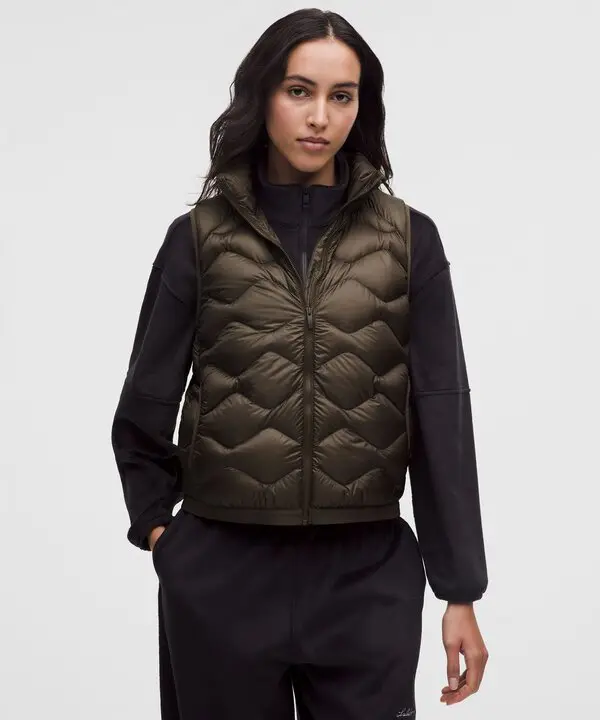 Lululemon Featherweight 900-down-fill Quilted Vest - Olive Brown