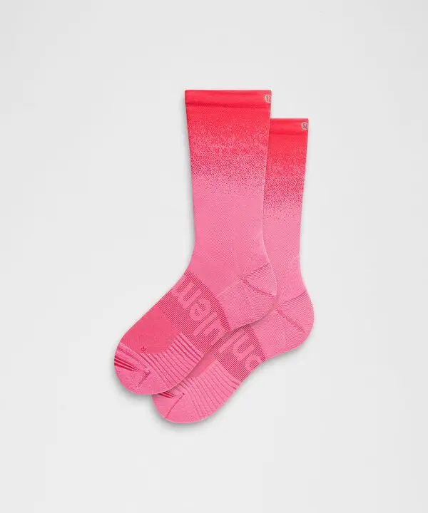 Lululemon Power Stride Crew Socks - Lululemon Red/racer Pink
