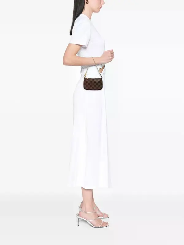 LOUIS VUITTON 2019 Damier Ebene Mini Pochette Accessoires Handbag - Brown