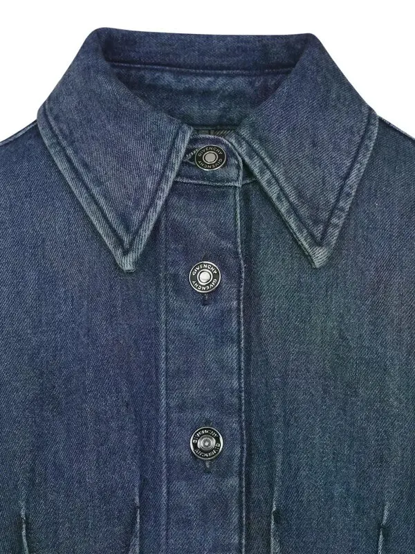 Givenchy Buttoned Collared Denim Mini Dress
