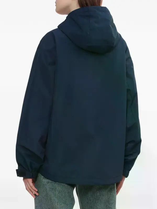A BATHING APE Logo Hooded Jacket - Blue