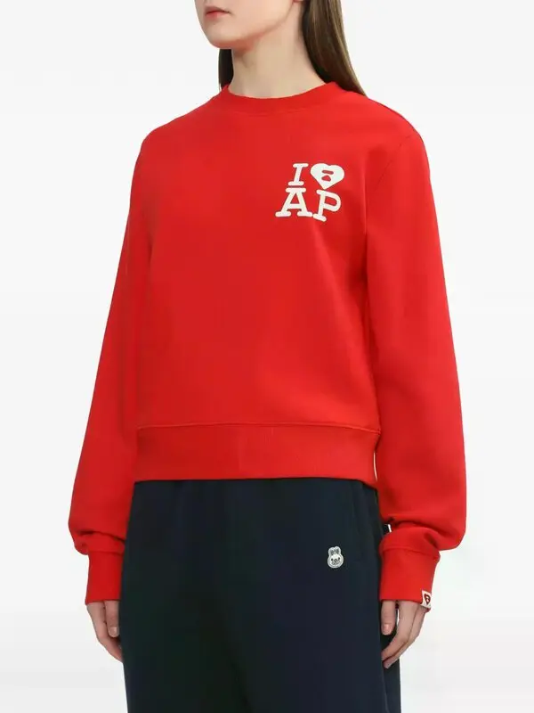 A BATHING APE Graphic Sweater - Red