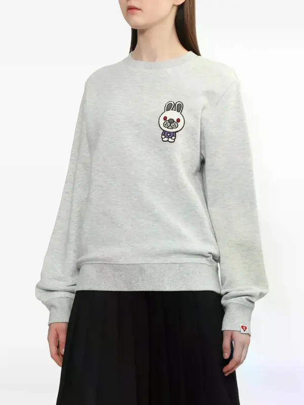 A BATHING APE Rabbit Appliqué Sweater - Grey