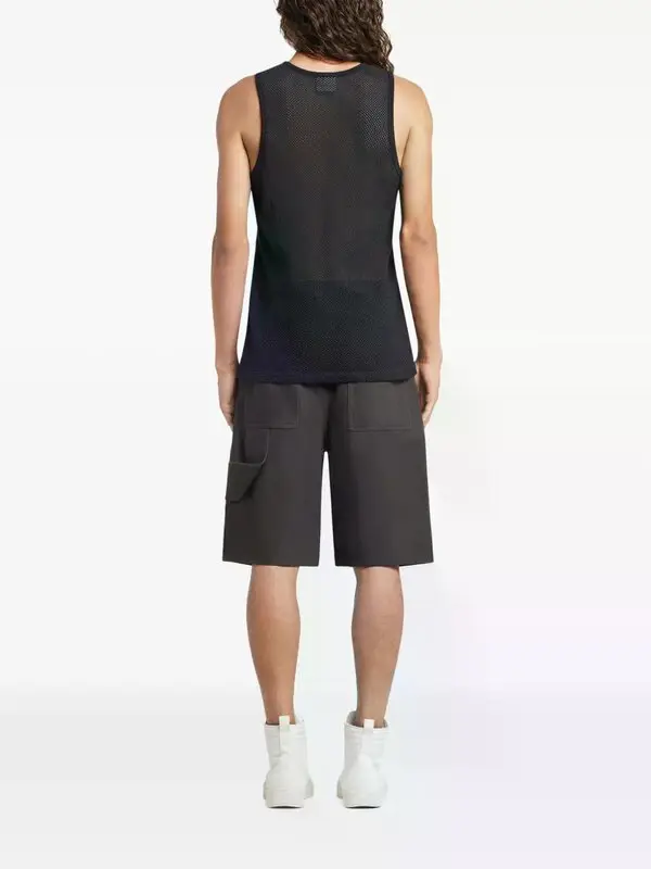 COURREGES Logo Mesh Vest - Black