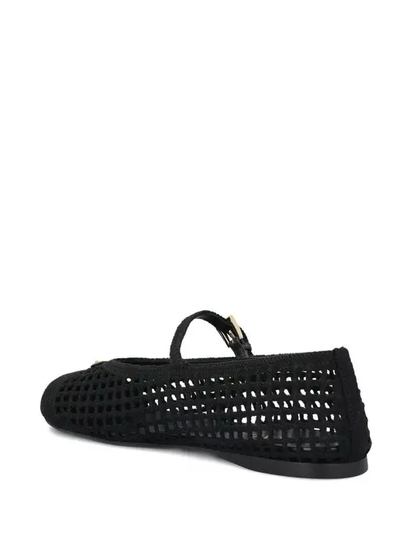 Prada Openwork Strap Ballerina Shoes - Black