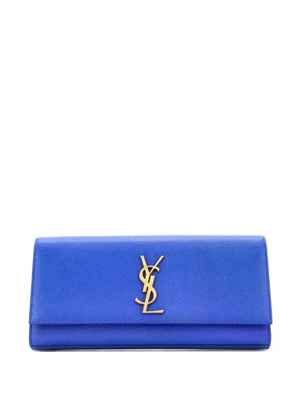 Saint Laurent Classic Monogram Leather Long Clutch Bag